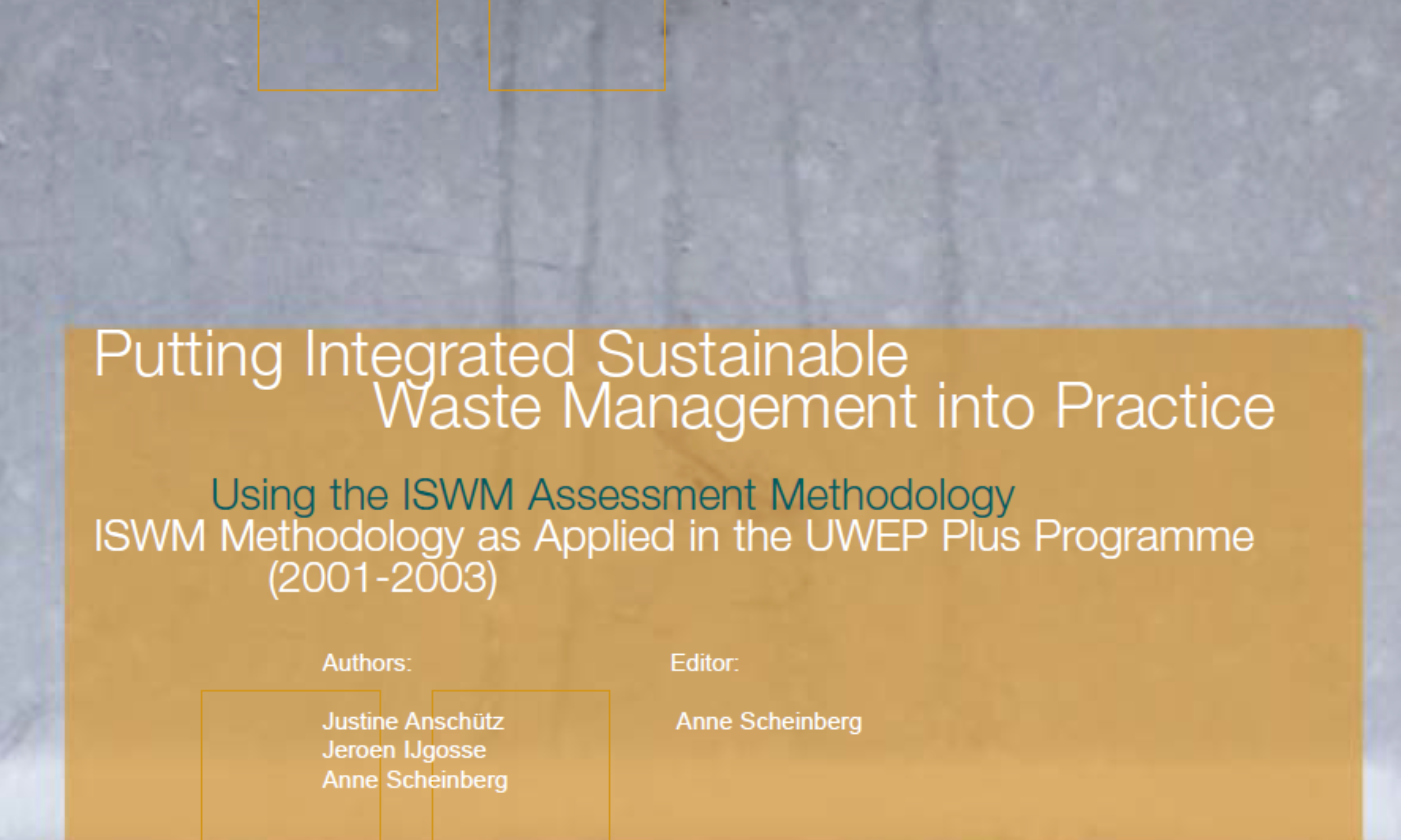 Integrated Sustainable Waste Management (ISWM) - WASTE